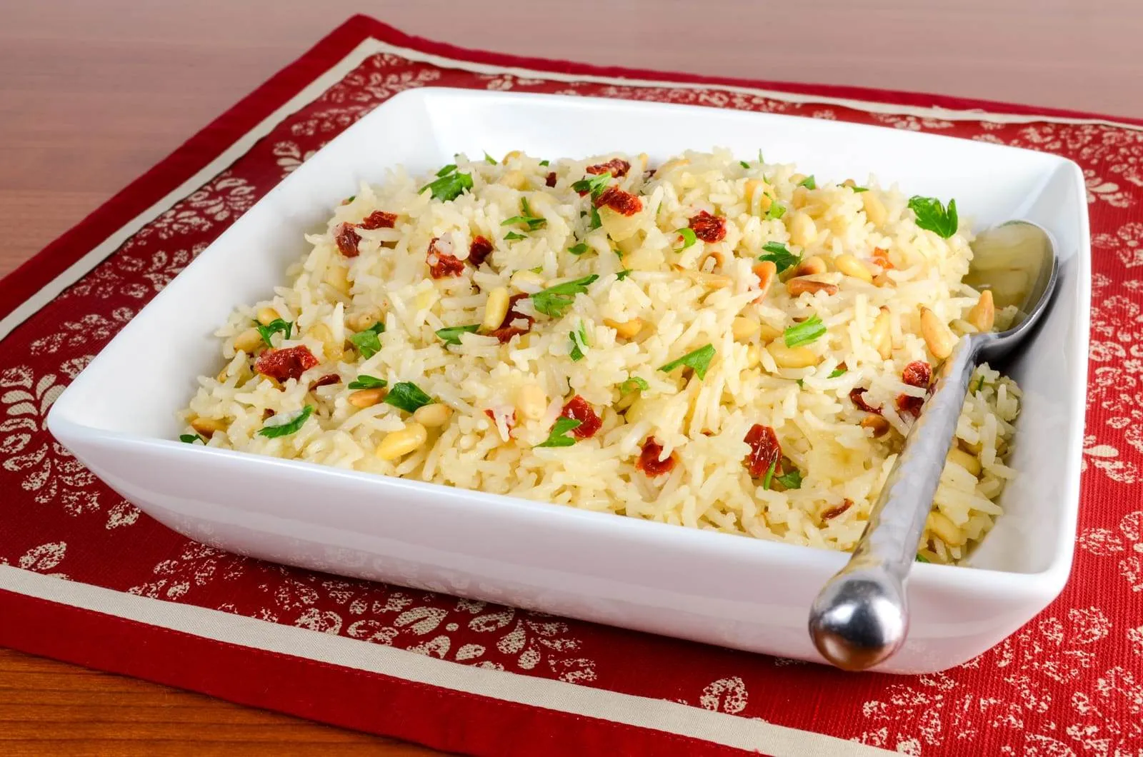 Garlic Rice with Sautéed Onions, Sun-Dried Tomatoes, and Toasted Pine ...