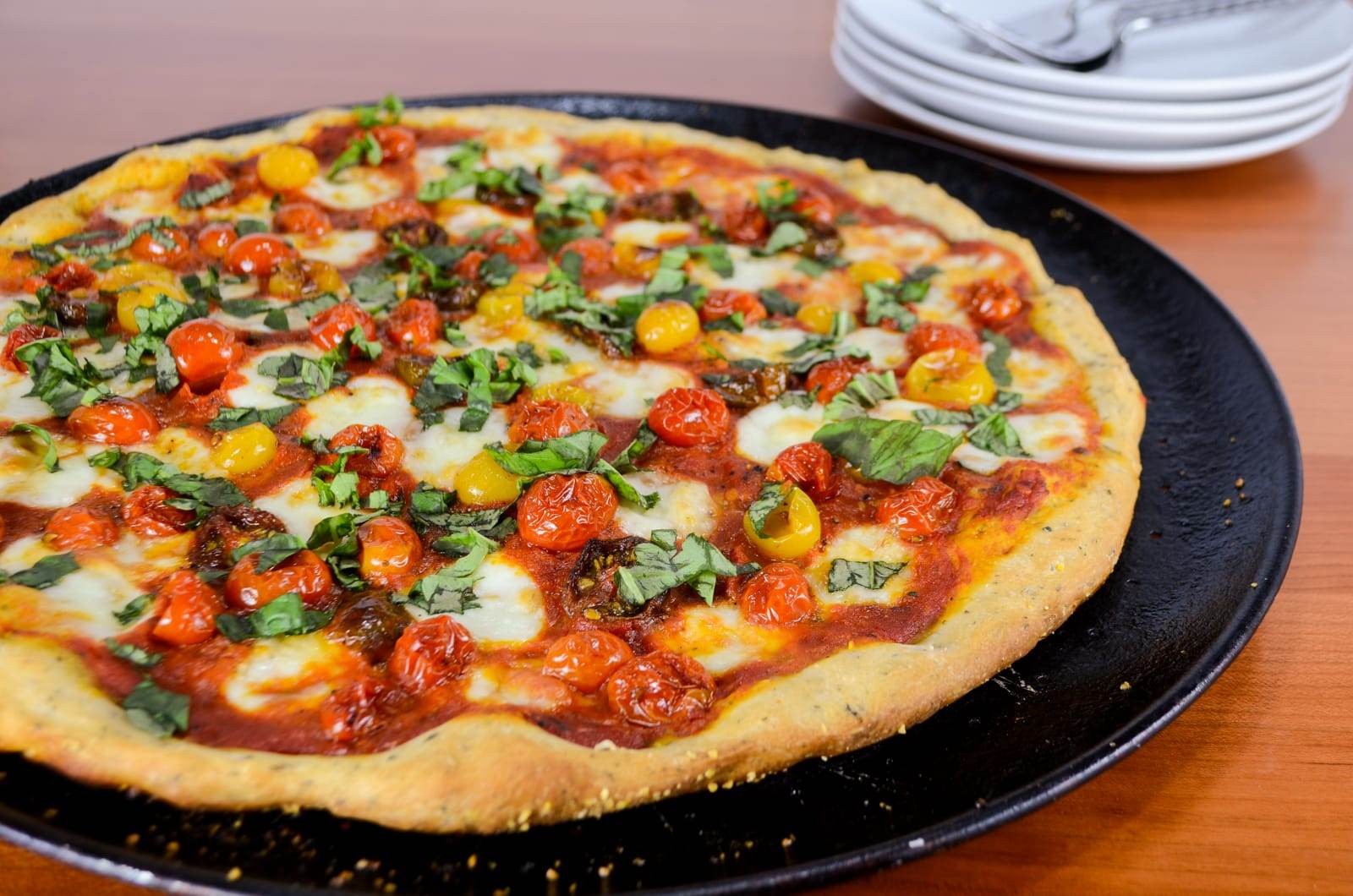 Roasted Tomato Pizza with Fresh Basil and Homemade Pizza Sauce | For ...