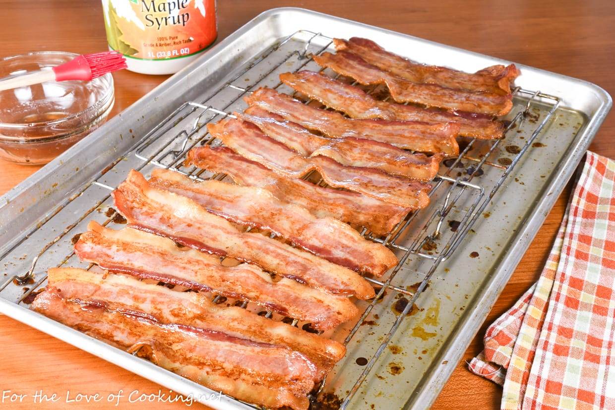 Maple-Roasted Bacon | For the Love of Cooking Maple-Roasted Bacon