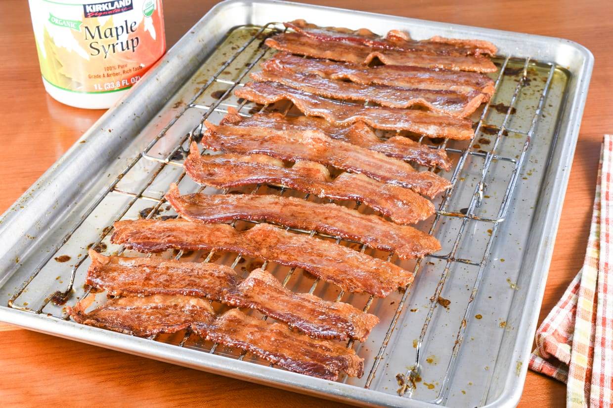 Maple-Roasted Bacon | For the Love of Cooking Maple-Roasted Bacon