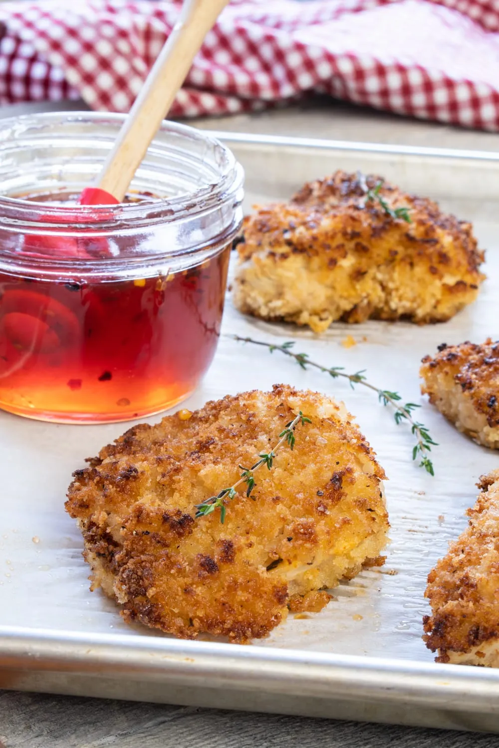 Crispy Chicken with Hot Honey Drizzle | For the Love of Cooking