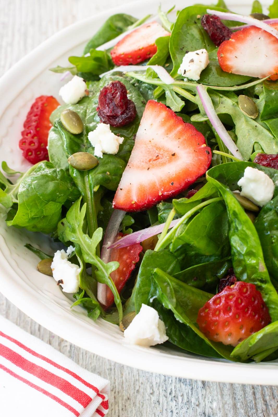 Strawberry Goat Cheese Salad | For the Love of Cooking