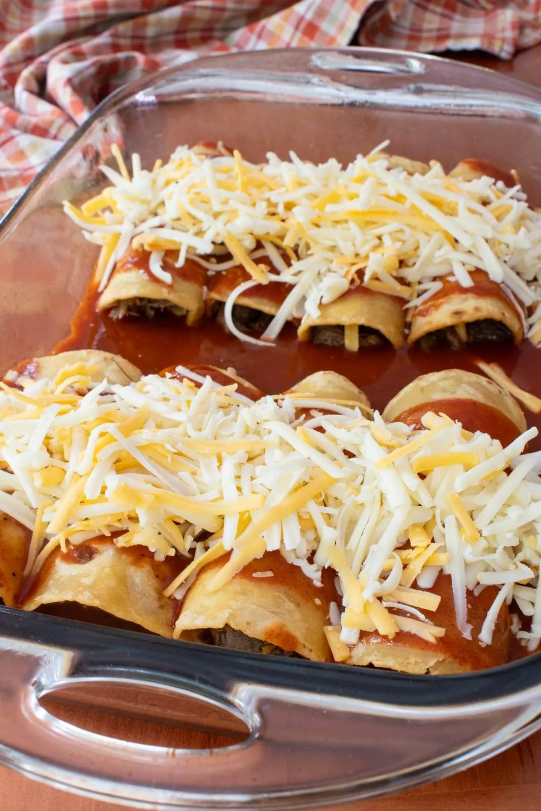 Shredded Beef Enchiladas | For the Love of Cooking