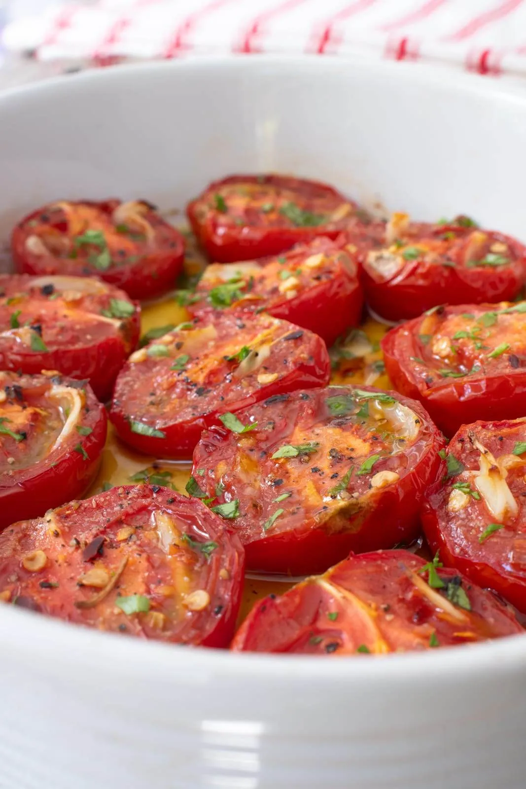 Garlic Roasted Tomatoes | For the Love of Cooking