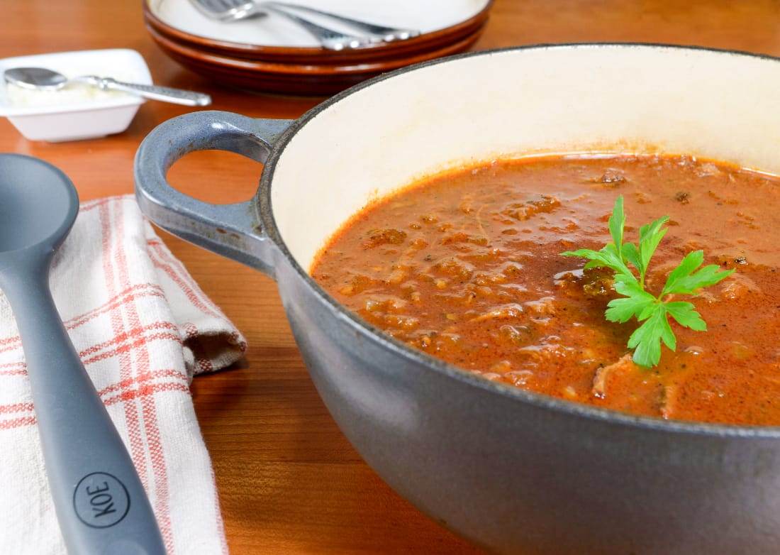 Rustic Slow-Simmered Tomato Sauce with Meat | For the Love of Cooking