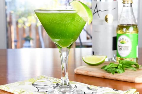 Blended Basil Martini | For the Love of Cooking