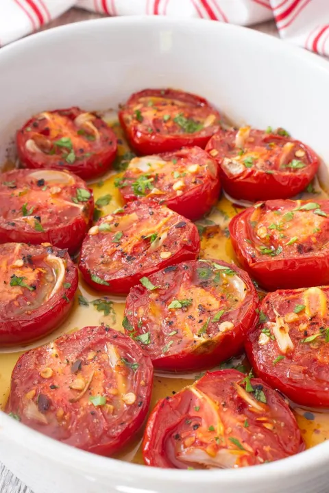 Garlic Roasted Tomatoes | For the Love of Cooking