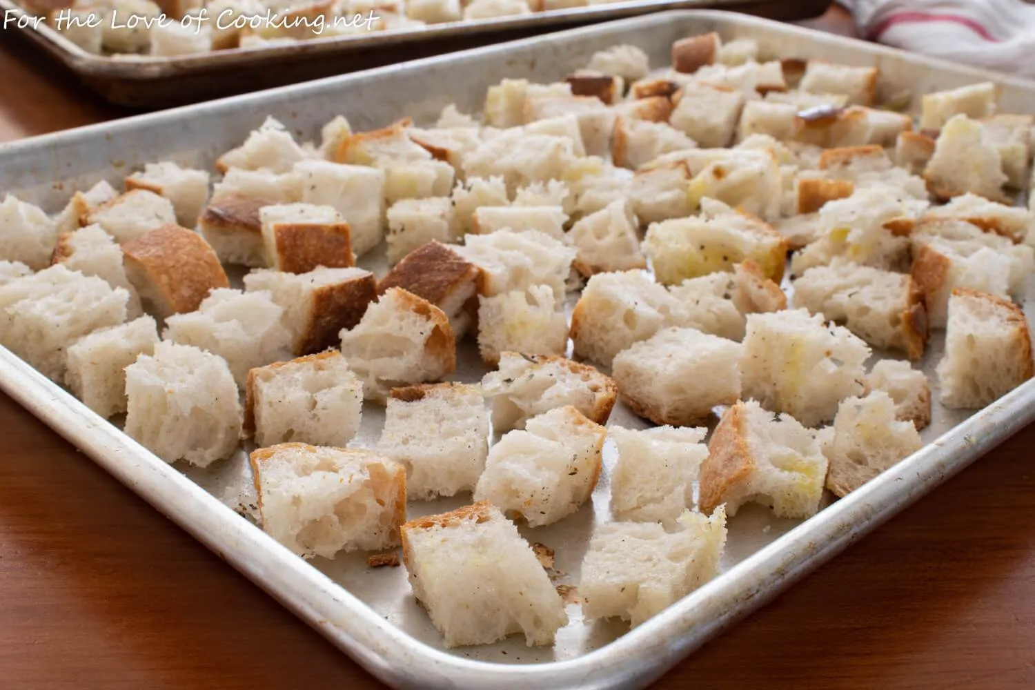 Homemade Bread Cubes for Stuffing | For the Love of Cooking