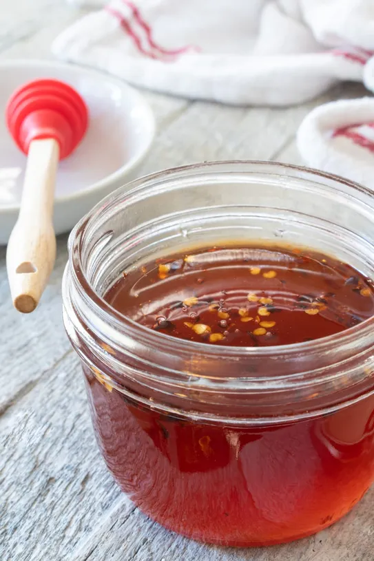 Hot Honey Drizzle | For the Love of Cooking