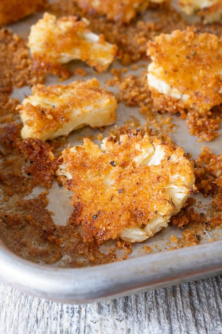 Roasted Parmesan Crusted Cauliflower | For the Love of Cooking Roasted ...